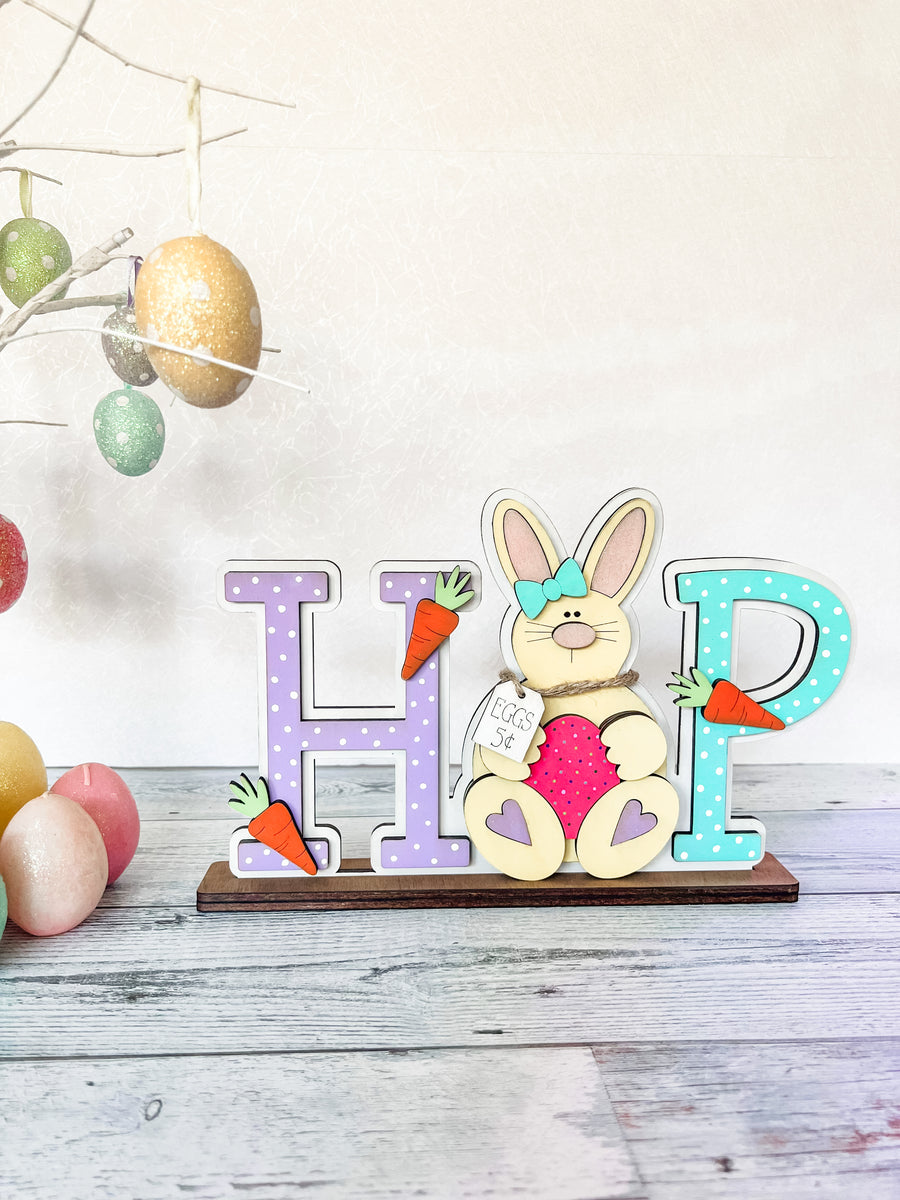 HOP Easter Bunny Sign DIY Kit – Simply Crafty DIY
