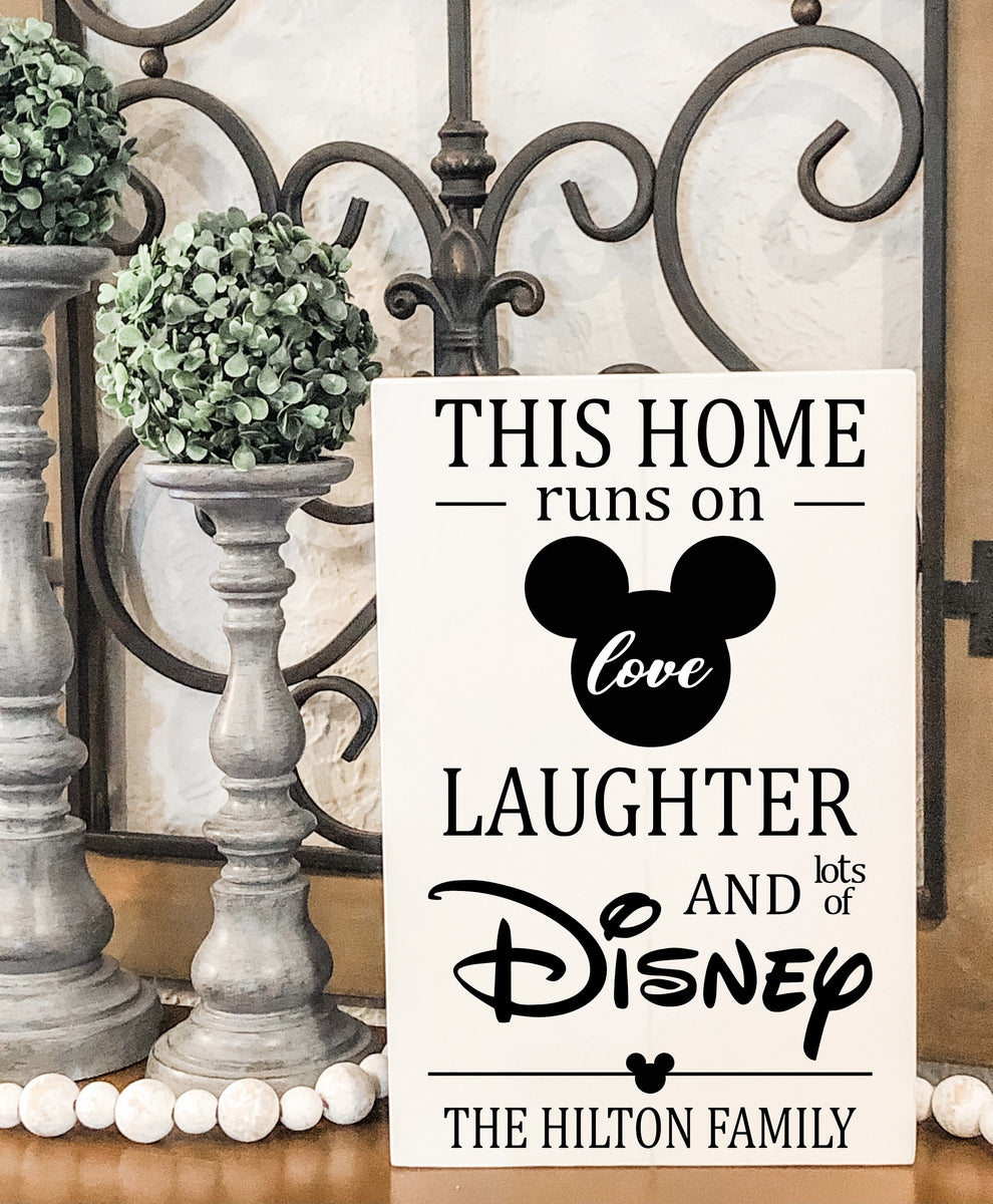Love, Laughter, Disney Sign – Simply Crafty DIY