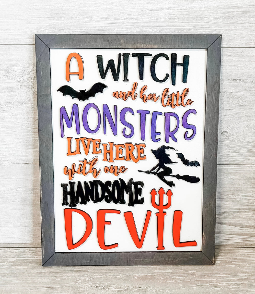Witch and Monsters Sign DIY Kit – Simply Crafty DIY